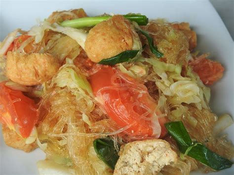 Stir Fried Glass Noodles Cabbage And Tofu Healthy Thai Recipes