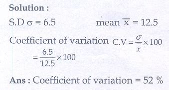 Coefficient Of Variation Example