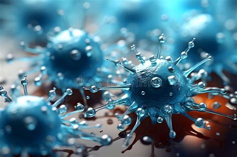 Germs Bacteria And Viruses Under A Microscope Biological Laboratory Research Microbiology And