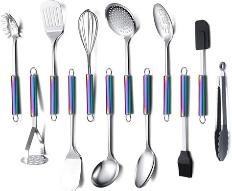 Kitchen Utensils Set 12 Pieces Cooking Utensils Set With Rainbow