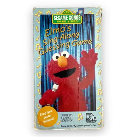 Elmos Sing Along Guessing Game Vhs 1991 Sesame Street Songs Henson Eur