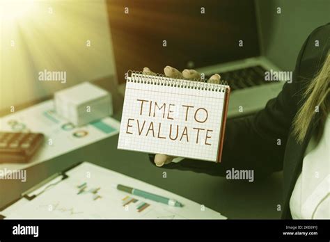 Handwriting Text Time To Evaluate Internet Concept Business Review Inspection Assessment And