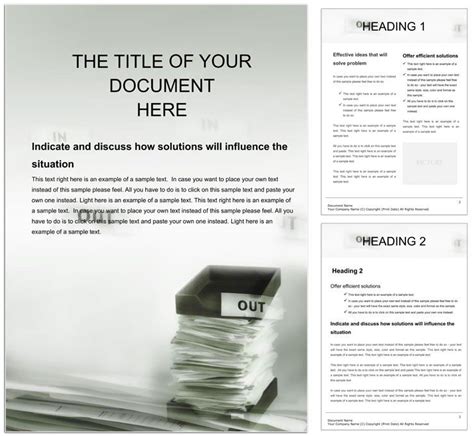 Documentation Word Template For Print