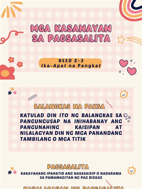 Mga Kasanayan Sa Pagsasalita Pdf