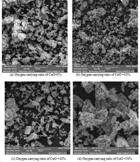 Scanning Electron Microscope Sem Spectra Of The Reduction Reaction Of