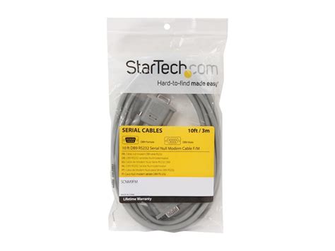 StarTech Com Model SCNM9FM 10 Ft DB9 RS232 Serial Null Modem Cable Newegg Com