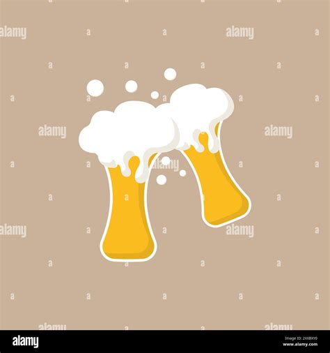 Vector Beer Glass Foam Beer In A Glass Foam Beer Pint Vector