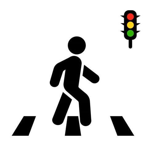 620 Pedestrian Crossing Sign Stock Illustrations Royalty Free Vector