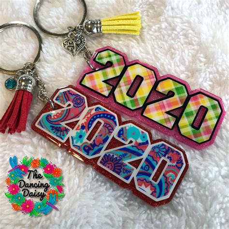 2020 Year Acrylic Key Chain Blank Moxie Vinyls