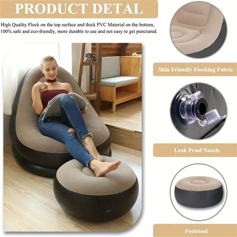 Portable Inflatable Lazy Sofa Living Room Casual Chair With Temu