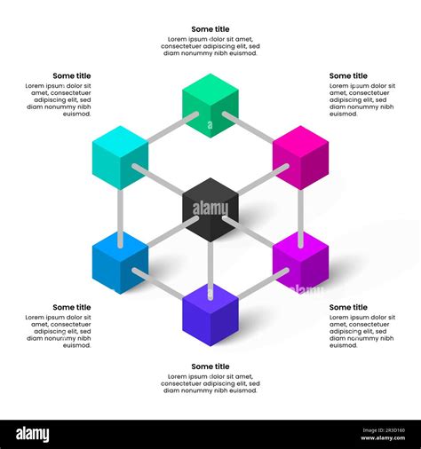 infographic template with 6 options or steps 3d cube can be used for