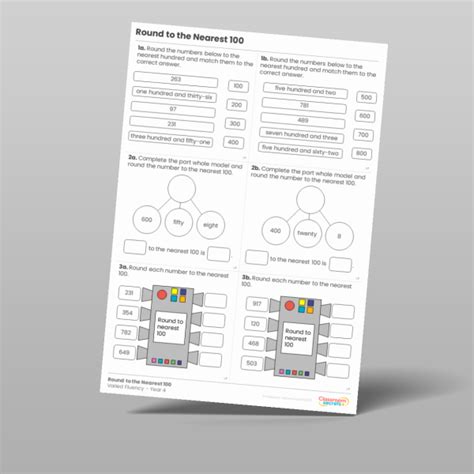 Classroom Secrets Collection Page Year 4 Round To The Nearest 100
