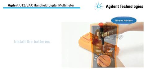 U1273ax Handheld Digital Multimeter Intro Video Youtube