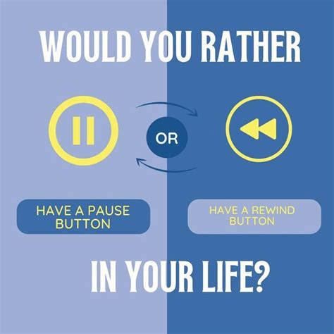 Would You Rather Pause Button Vs Rewind Button