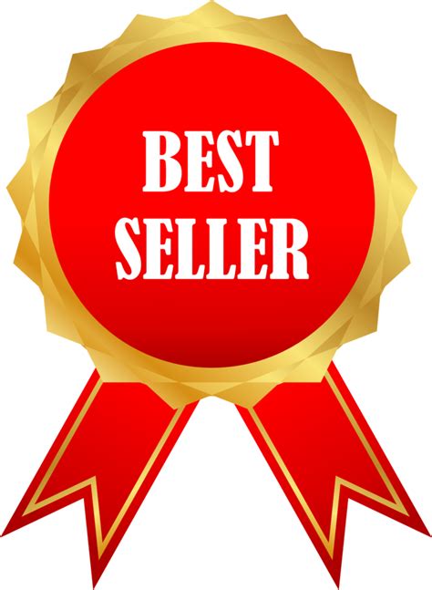 Best seller symbol icon sign red design with ribbon transparent ...