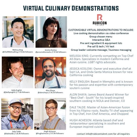 Virtualevents Culinarymarketing Food Events Virtualmeetings