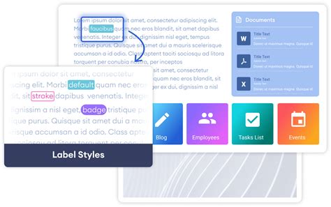 How To Customize The Label Design Element Shortpoint Support