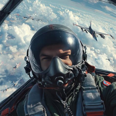 A Pilot In A Cockpit With The Number 2 On The Side Of It Premium Ai