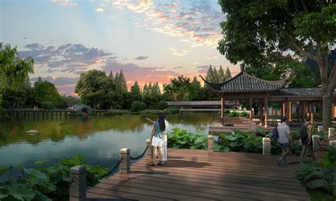 滨水驳岸图片 滨水驳岸设计素材 红动中国
