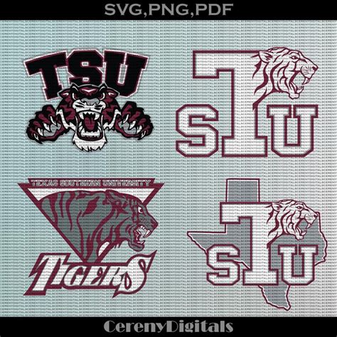 4 Texas Southern College Svg Athletics Tigers Svg University Stu