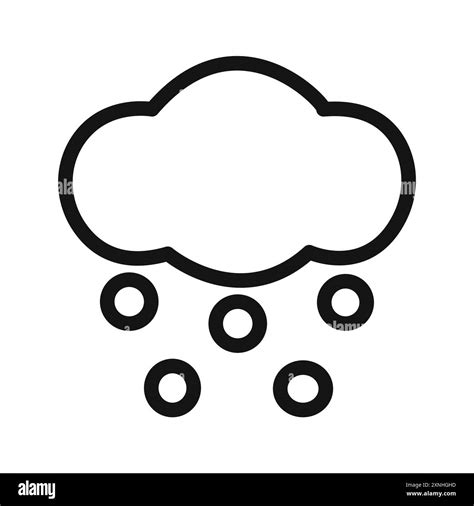 Hail Icon Linear Vector Graphics Sign Or Symbol Set For Web App Ui Stock Vector Image And Art Alamy