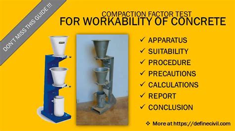 Compaction Factor Test For Workability Of Concrete Definecivil
