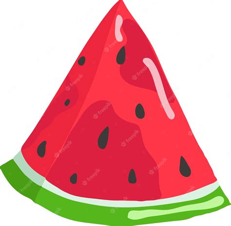 Premium Vector Red Watermelon Slice Illustration