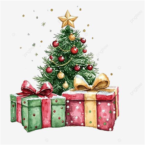 축제 선물 상자와 크리스마스 트리 그림 선물 상자 선물 크리스마스 트리 Png 일러스트 및 이미지 에 대한 무료 다운로드 Pngtree