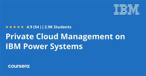 Ibm Power 系统上的私有云管理 Coursera