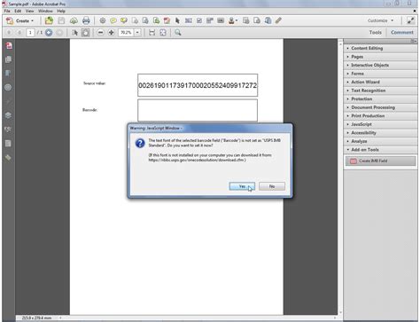 Custom Made Scripts For Adobe® Products Acrobat Create An Intelligent Mail Barcode Field