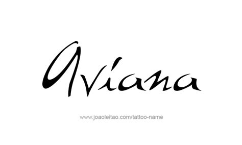 Aviana Name Tattoo Designs