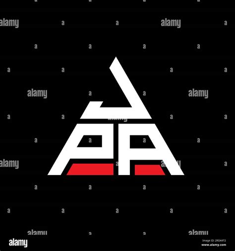 Jpa Triangle Letter Logo Design With Triangle Shape Jpa Triangle Logo