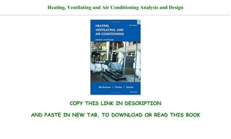 Heating Ventilating And Air Conditioning Analysis And Design