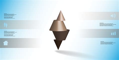 3d 그림의 모티브로 Infographic 템플릿 가로 상단에 아군된 콘 4 갈색 부분 스탠드를 슬라이스 간단한 로그인 텍스트 색상 배너에 있다입니다 배경 빛은 블루 0명에