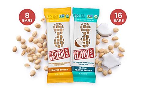Perfect Bar Original Refrigerated Protein Bar Coconut Lovers Variety
