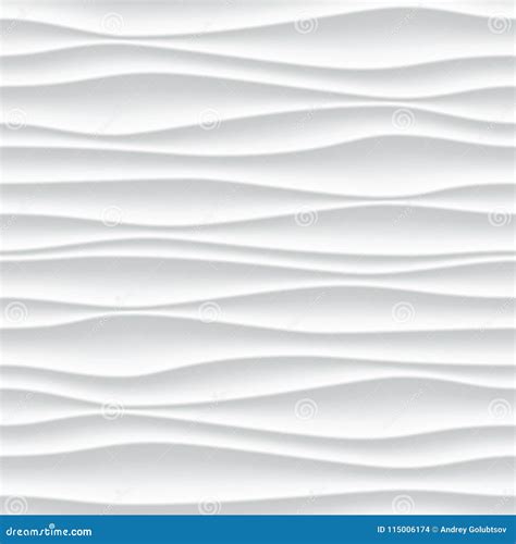 White Wave Pattern Vector Abstract 3d Background Stock Vector