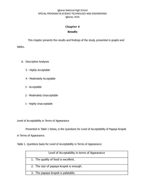 Chapter 4 Research Paper Sip Download Free Pdf Foods
