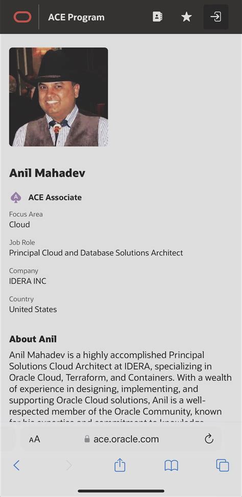 Anil Mahadev On Linkedin Oracleace Oci Oraclecommunity