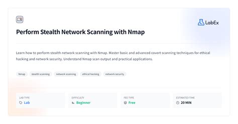 Perform Stealth Network Scanning With Nmap Labex