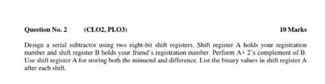 Solved Value Of 1st Shift Resistor Is 59