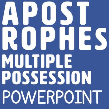 Apostrophes Multiple Possession By Allanah Arrowsmith Inquiry Teaching