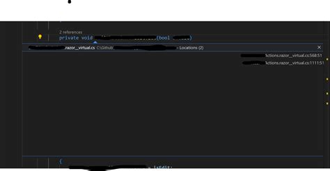 Find All References Showing Razor Virtual Cs Instead Of Actual