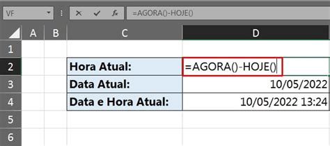 data e hora atual no excel aprenda como inserir ninja do excel