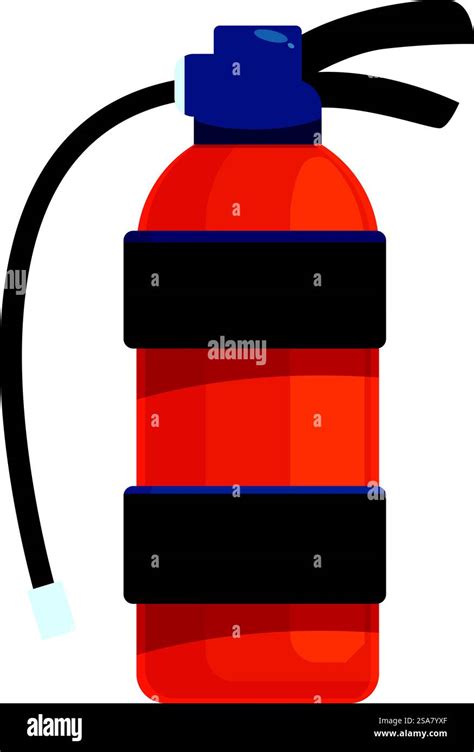 Red Fire Extinguisher Standing Upright Ready For Use In Case Of Fire