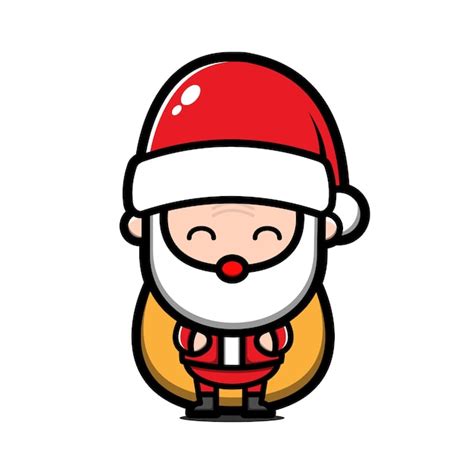 Premium Vector Cute Santa Claus Cartoon Illustration