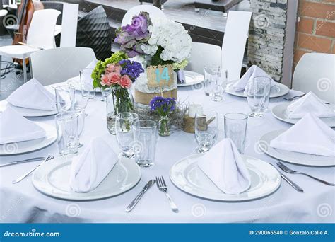 Reception Of Social Events Tables Decorated For Events Parties