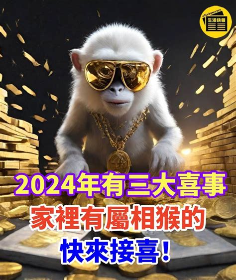 佛心佛語 生肖猴！2024年有三大喜事！屬猴人將被大喜纏身！家裡有屬相猴的快來接喜！接住正財橫財一起來！