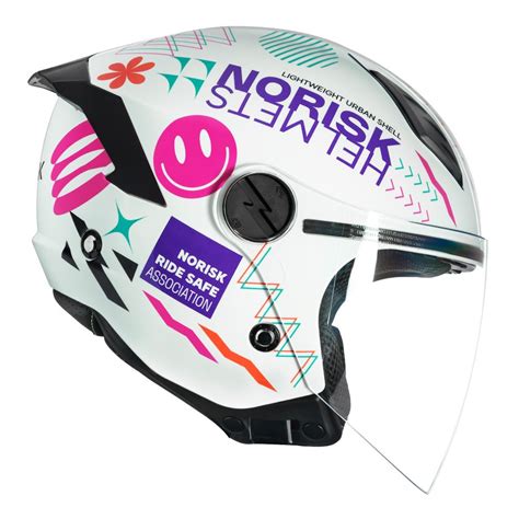 Capacete Norisk Neo Buddy Branco Pink Cavalo De Aço Motos