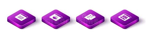 Set Isometric Binary Code Software Clipboard With Checklist And Mysql