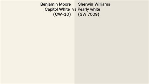 Benjamin Moore Capitol White Cw 10 Vs Sherwin Williams Pearly White
